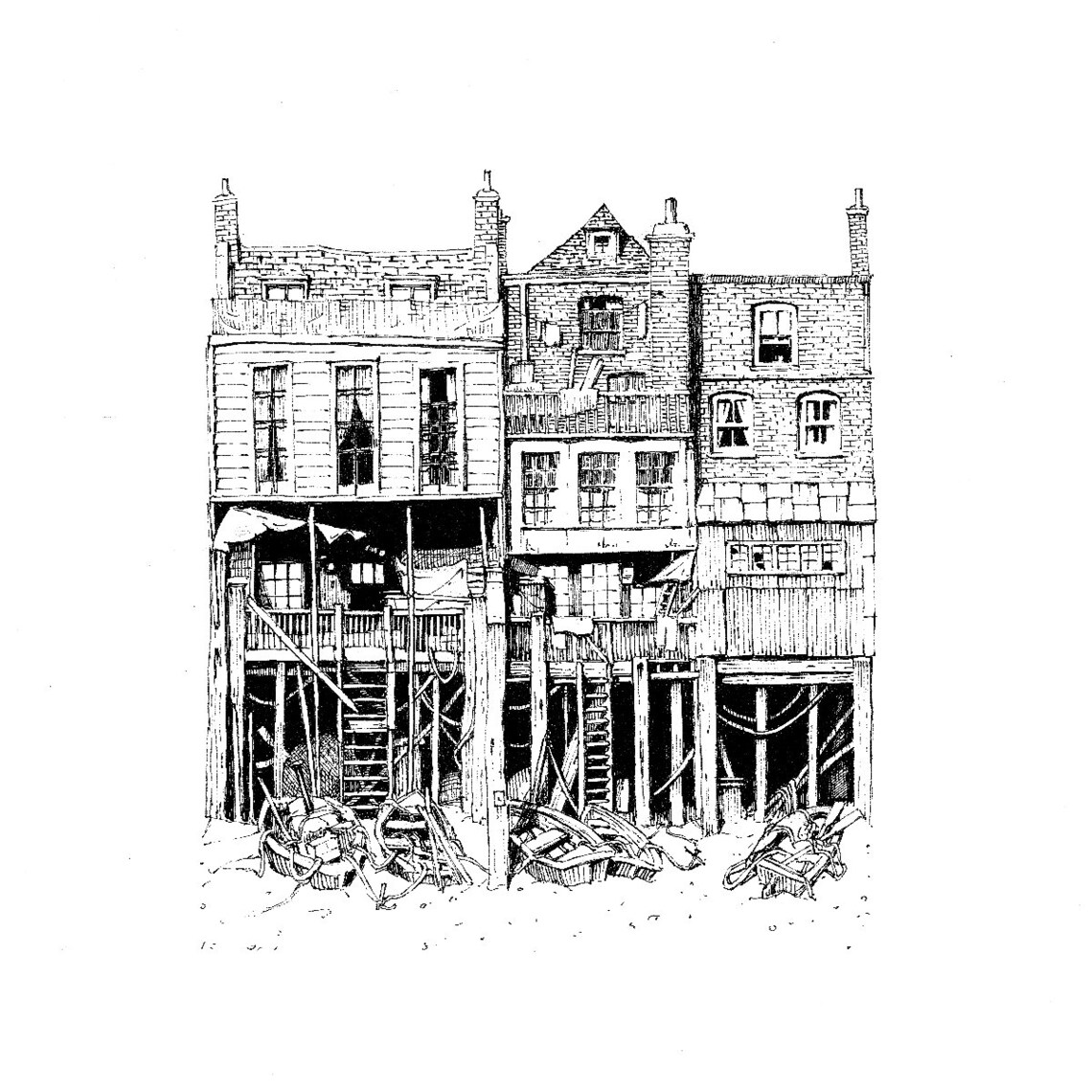 Grapes Pub, London. Pen & Ink Print of Old Riverside Pub - Etsy