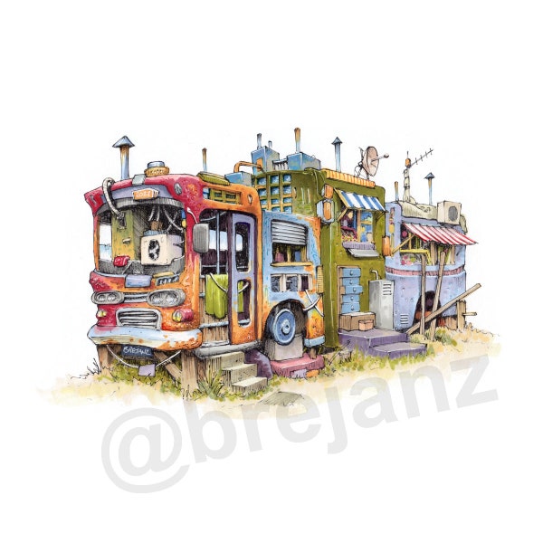 Bus Print - Etsy