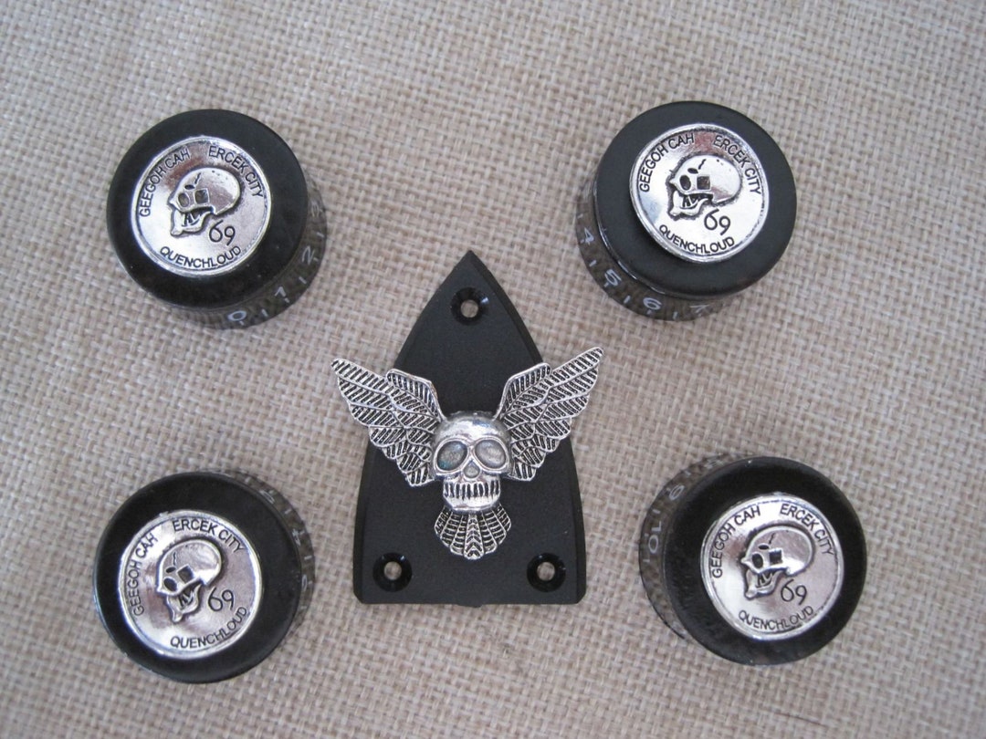 Guitar Custom Ltd Speed Control Knobs & Truss Covers Custom - Sil ...