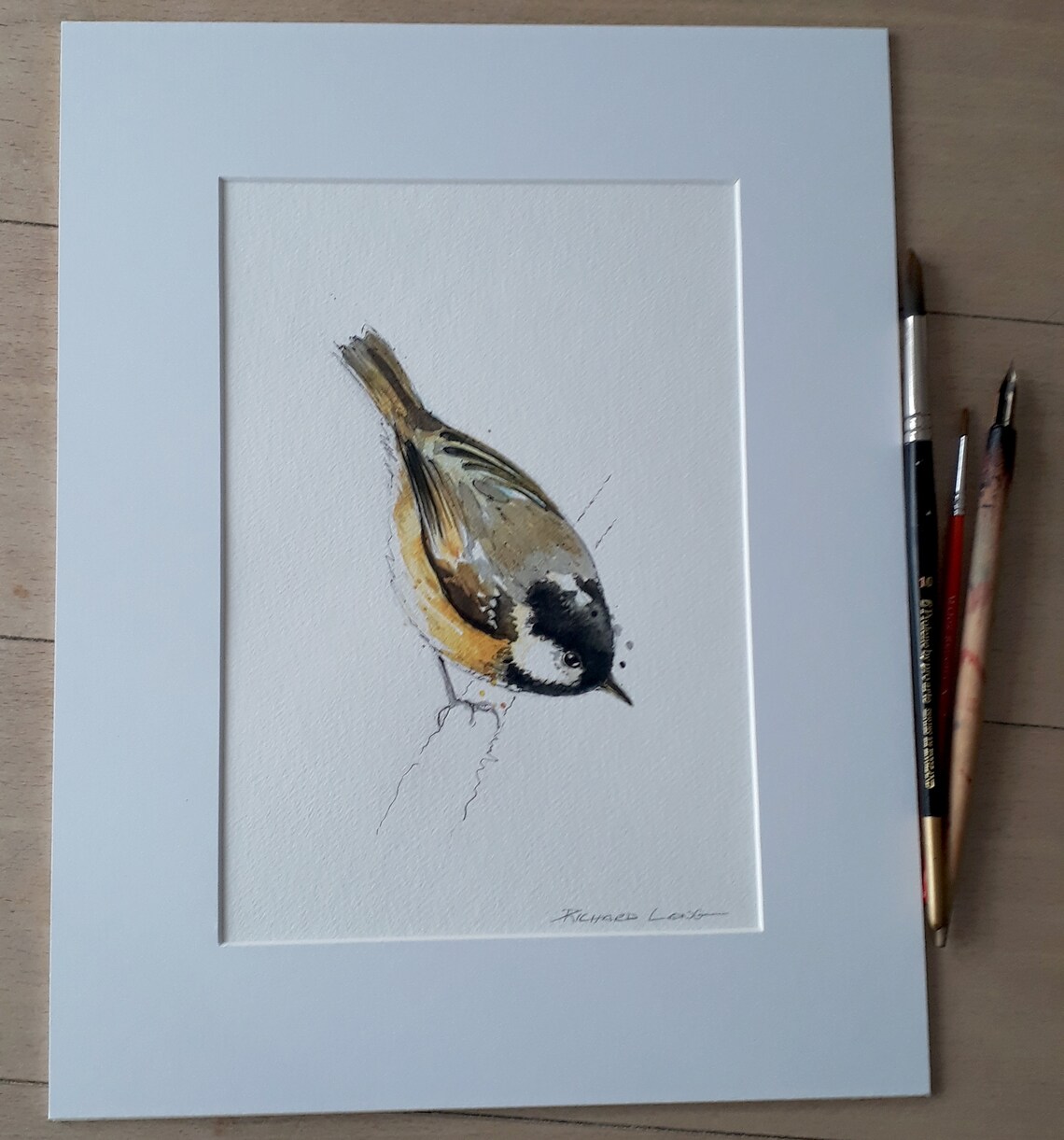 Coal Tit, Pen, Ink and Watercolour Illustration. - Etsy