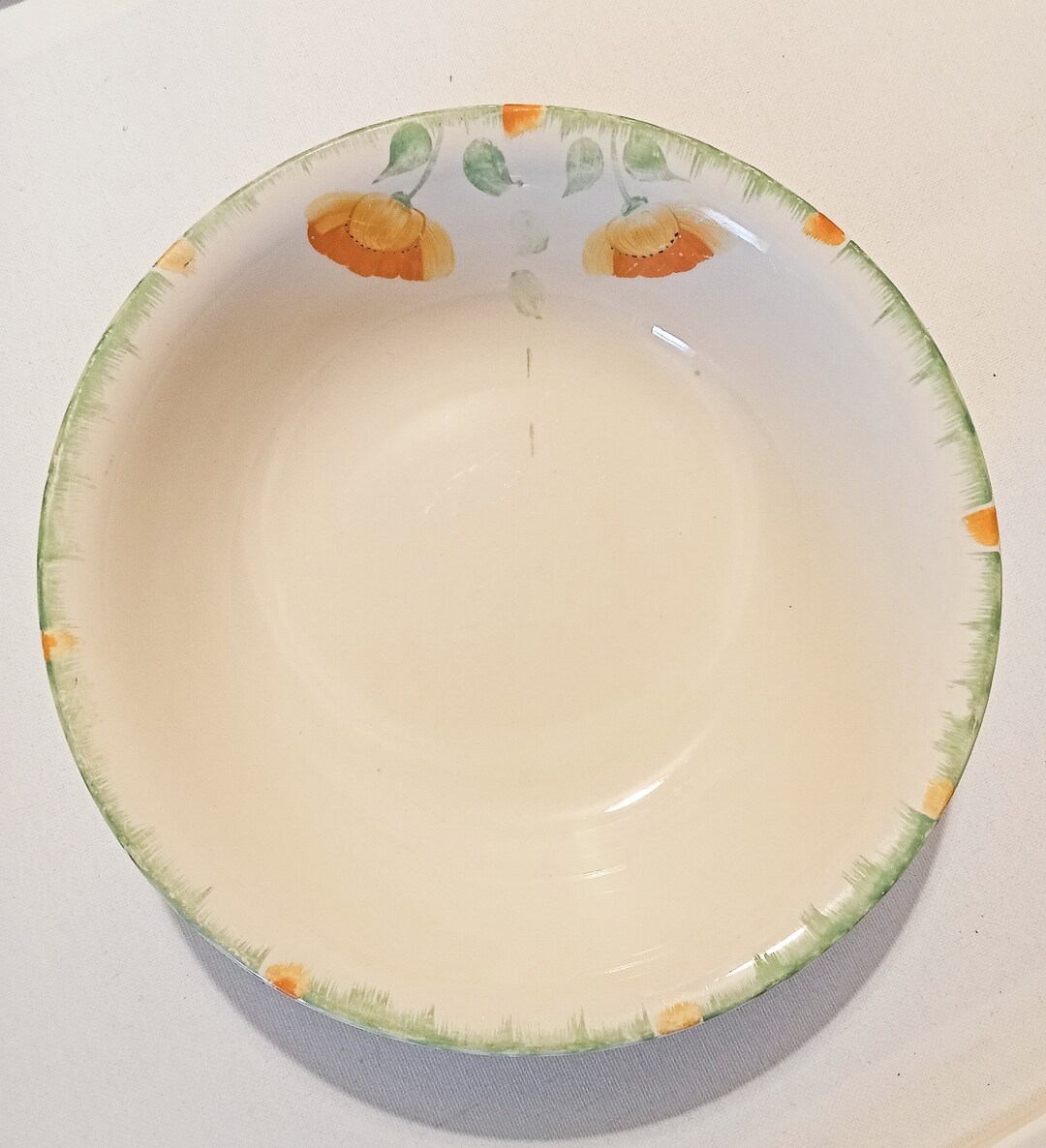 Decorative Bowl Large Vintage Swinnerton English Pottery Cream With ...