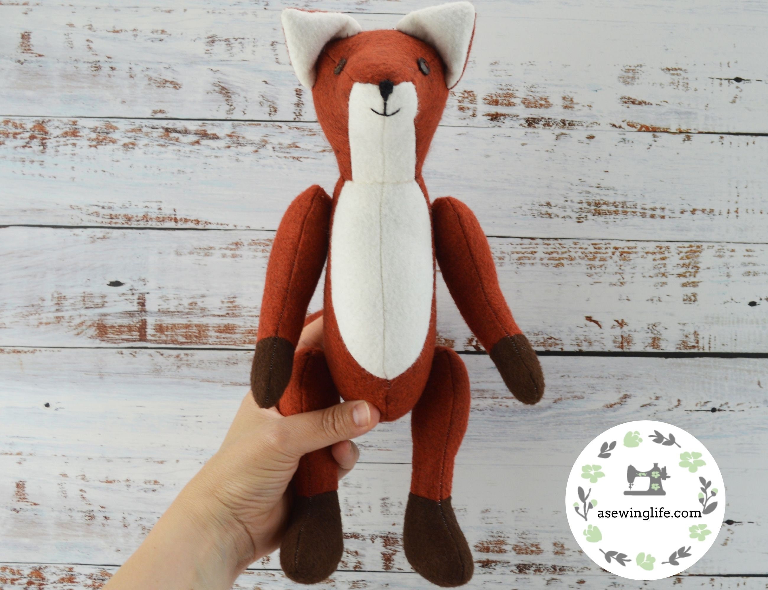 Fox & Clothes Sewing Pattern. Instant Download, Felt Toy Pattern ...