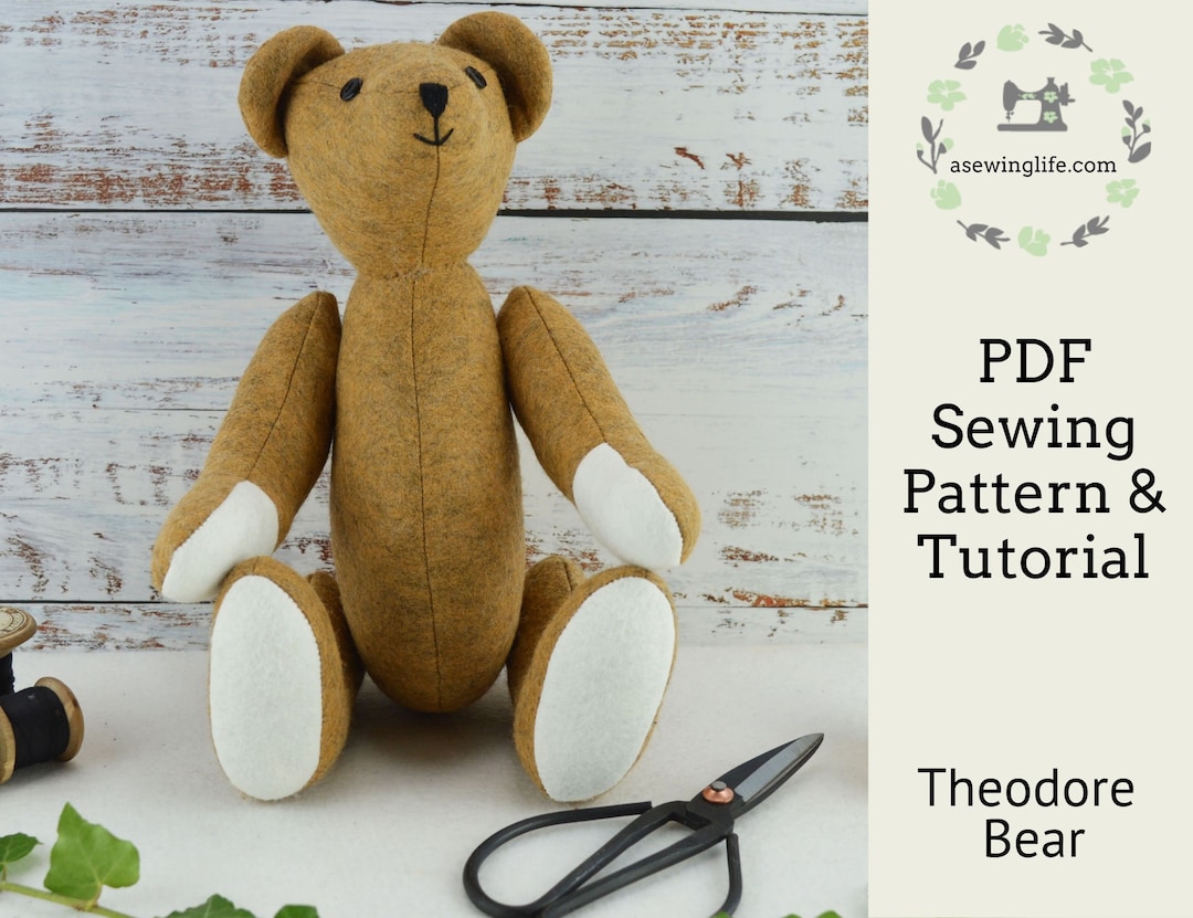 Teddy Bear Sewing Pattern. Pdf Pattern. Stuffed Animal Sewing - Etsy