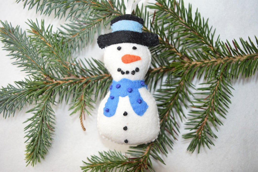 Snowman Decoration Sewing Pattern. DIY Christmas Ornament, Felt ...