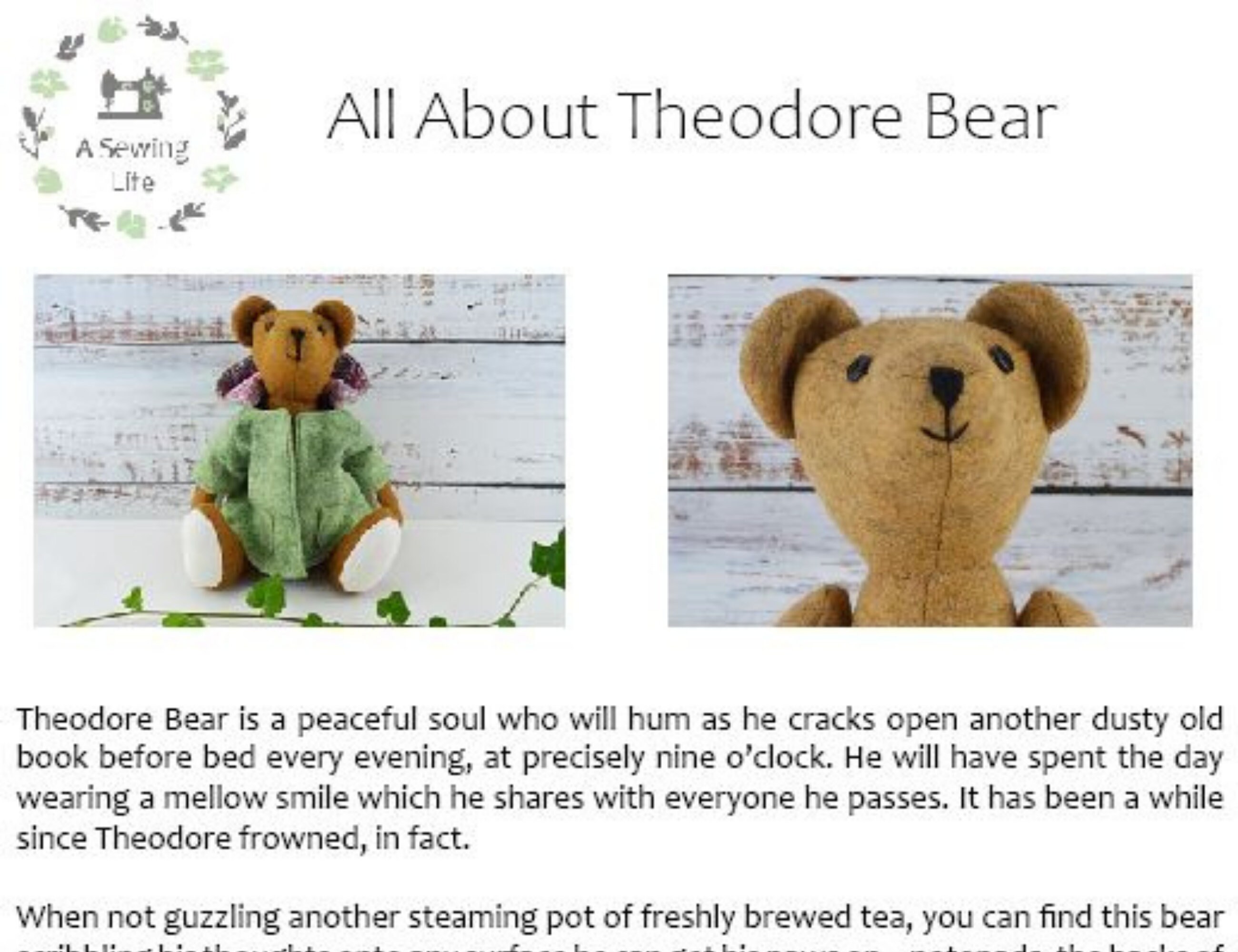 Teddy & Clothes Pattern. Instant Download, Pdf Digital Pattern. 2 ...