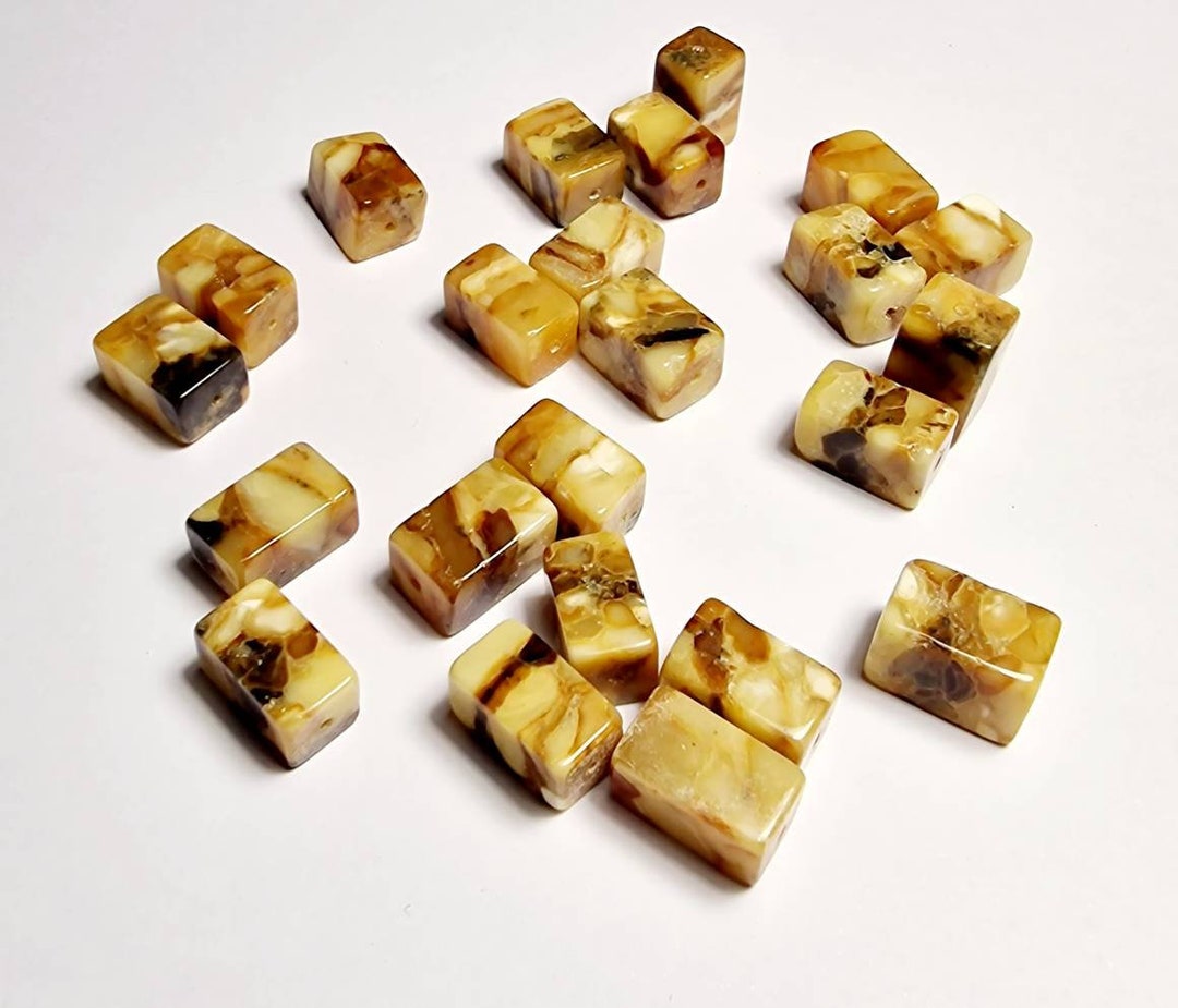 5-10-20 Pcs Baltic Amber Loose Natural Baltic Amber Pressed Cube Mix - Etsy