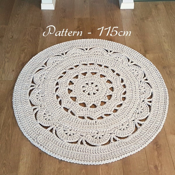 Crochet Round Rug Pattern - Etsy