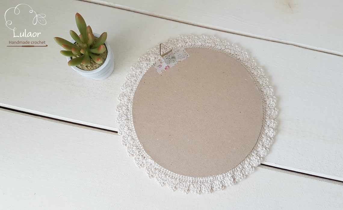 Crochet Mirror Small Round Mirror Wall Decor Shabby Chic - Etsy