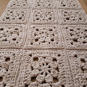 Pattern for Crochet Square/ Rectangle Rug - Easy to Adjust to Any Size ...