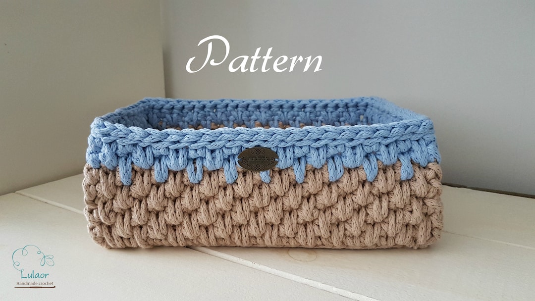 Crochet Rectangle Basket Pattern – DIY Storage Tutorial, Handmade ...