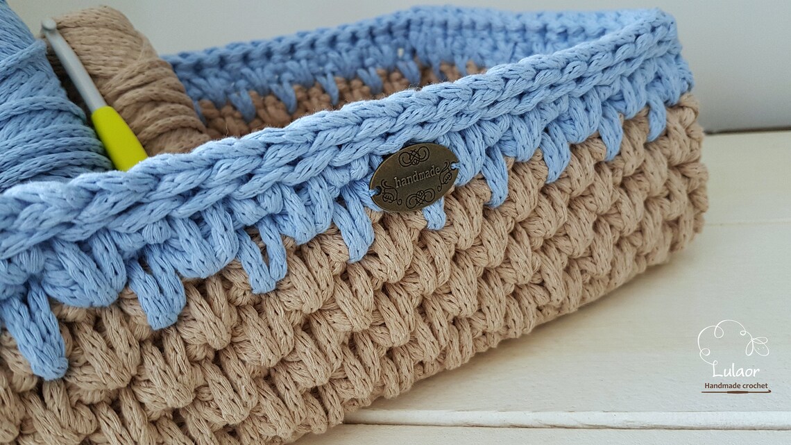 Pattern for Crochet Basket Reqtangle Basket Michael Basket - Etsy