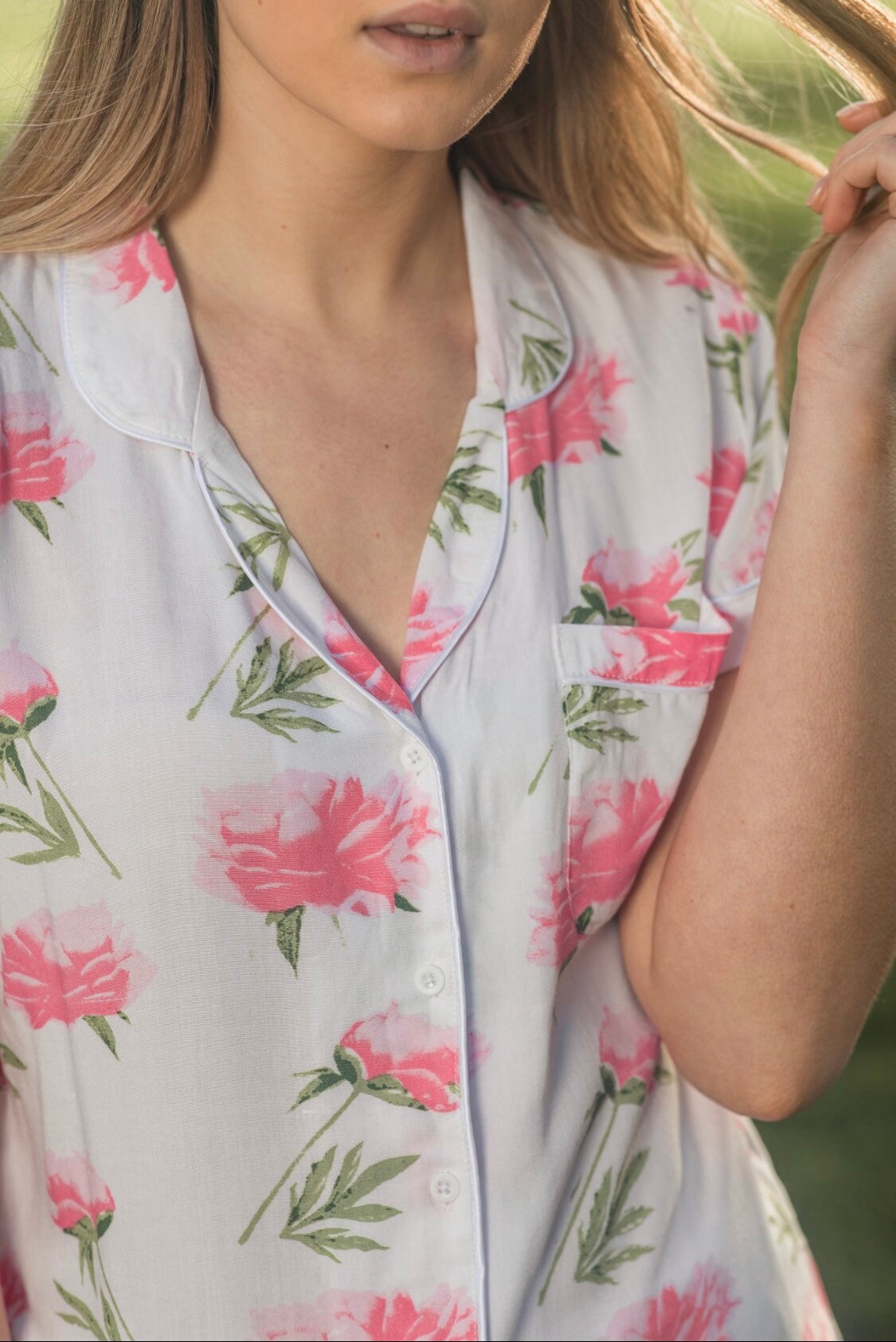 Peony Flower Pajama Set - Etsy