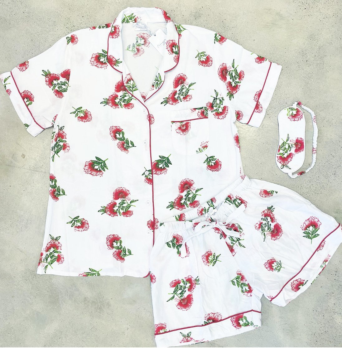 Red Flower Pajama Sets - Etsy