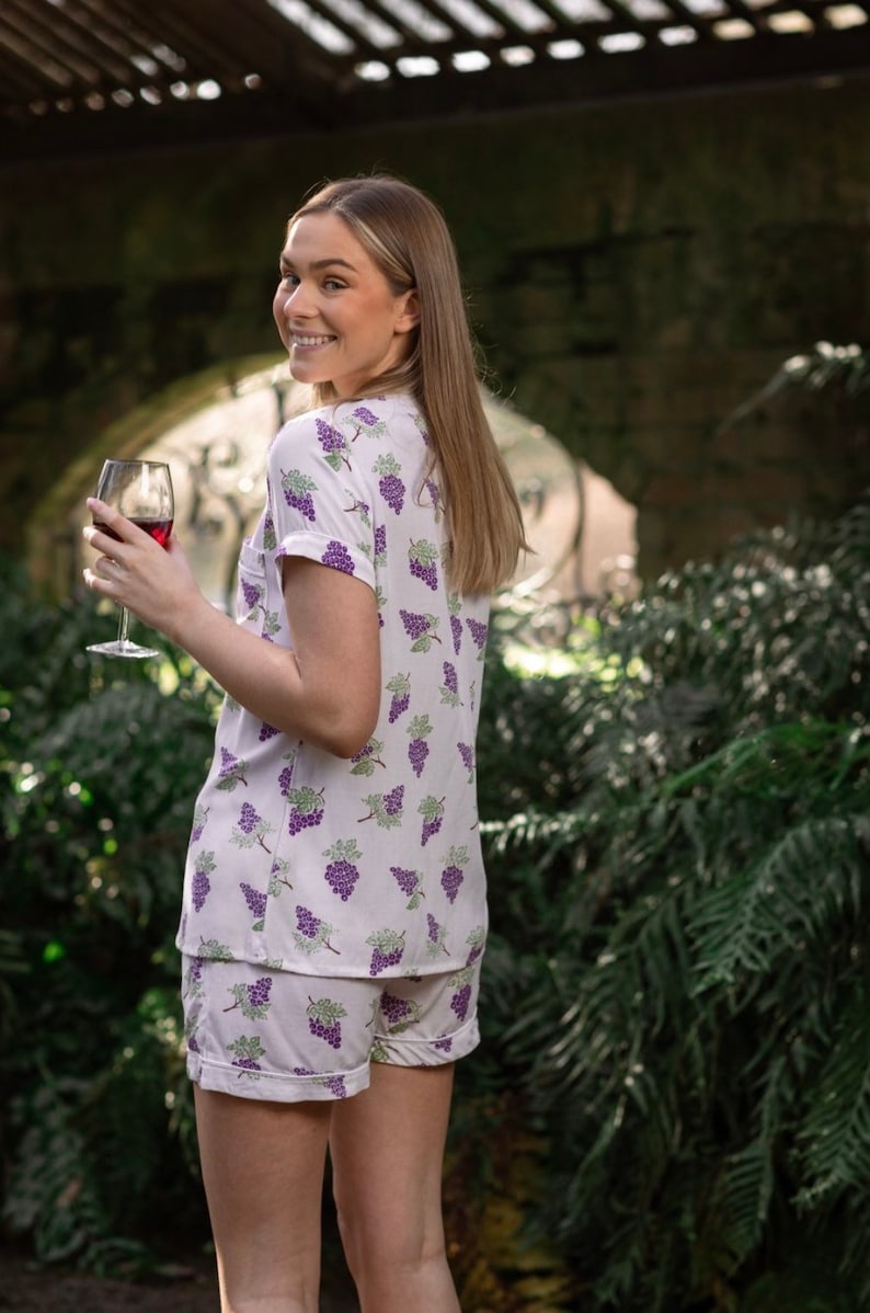 Wine Pajama Set - Etsy