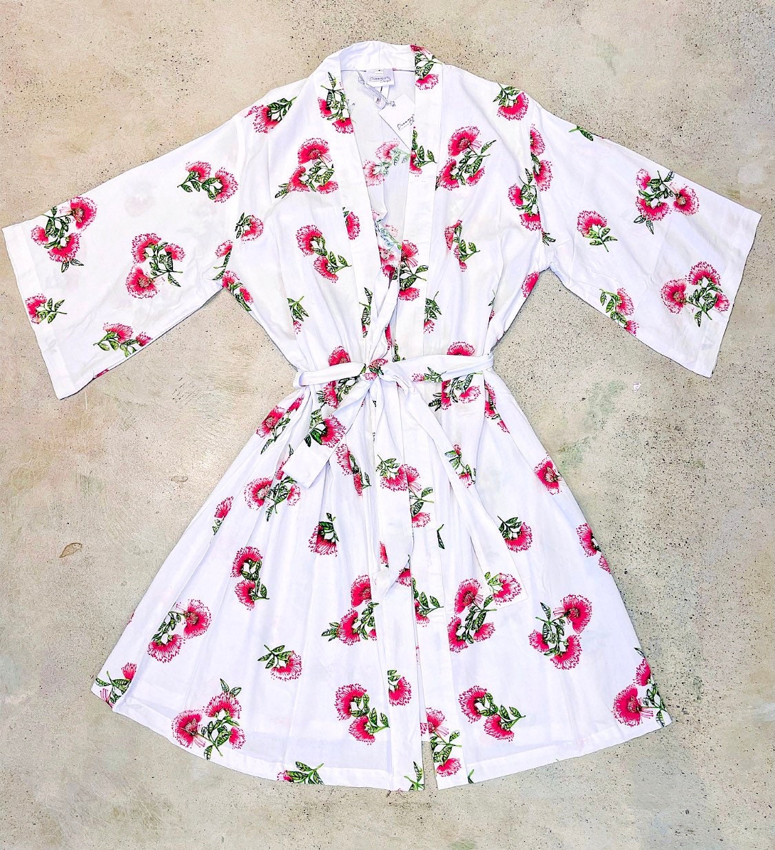 Red Flower Robe - Etsy