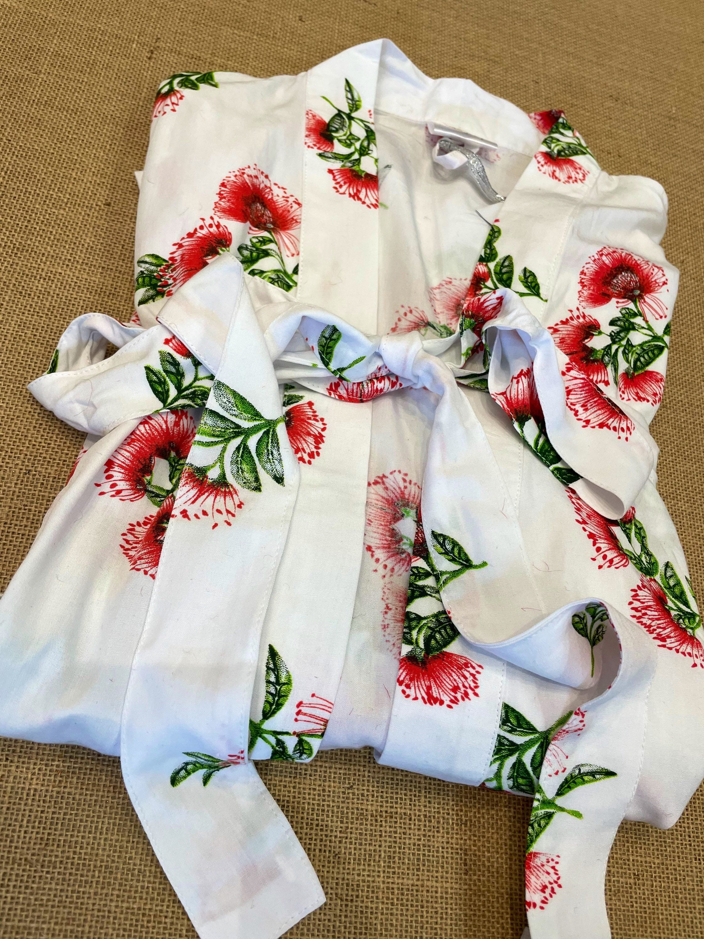 Red Flower Robe - Etsy