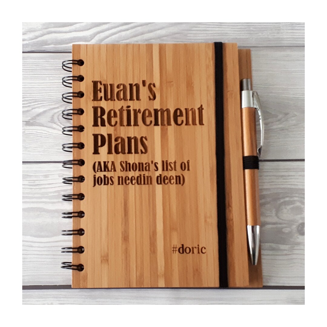 Scottish Gifts, Doric Gifts, Wooden Notebook, Eco Friendly, Retirement ...