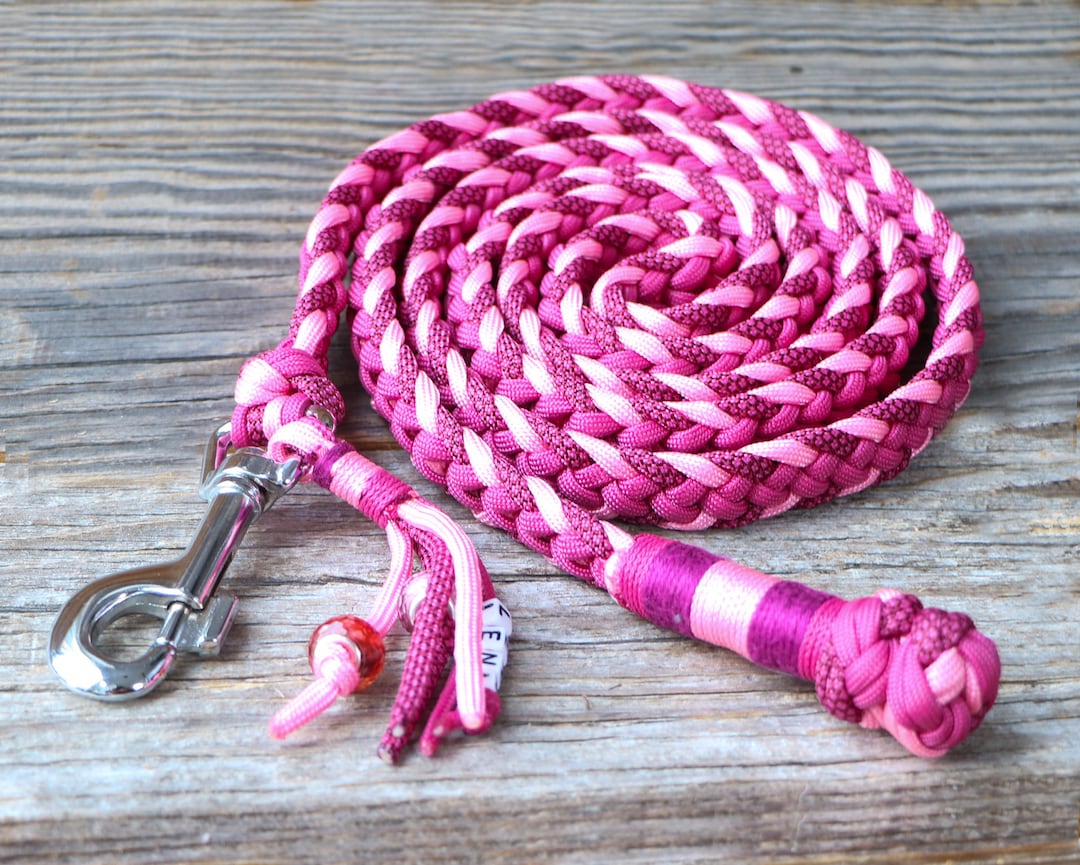 Braided Paracord Lead Rope for Horses With Panic Hook or Carabiner ...