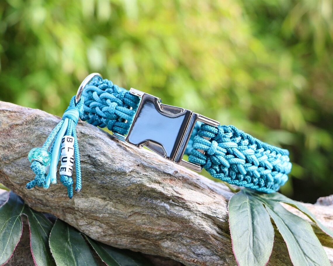 Custom Dog Collar W. Name Tag A. Quick Release Buckle, Made From ...