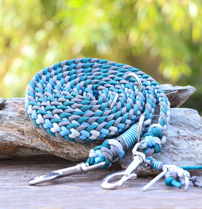 Custom Rope Dog Leash With Name Tag, Waterproof, Handmade From Gen ...
