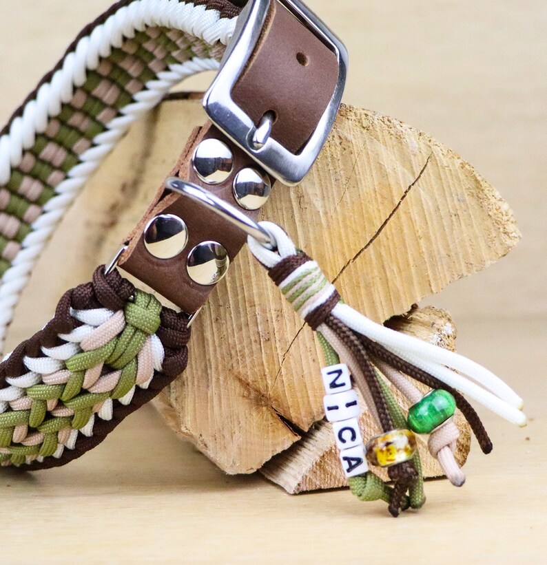 Personalized Dog Collar With Name Tag Handmade From Gen. - Etsy