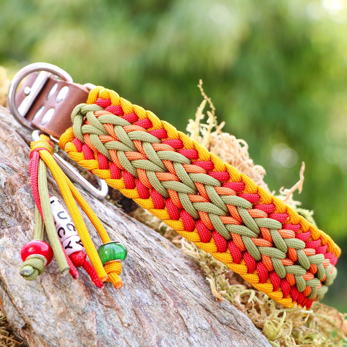 Boho Rope Dog Leash, Name Tag, Waterproof, Handmade F. Paracord ...