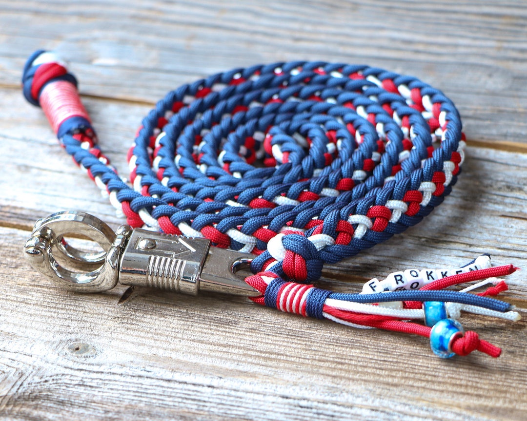 Braided Paracord Lead Rope for Horses With Panic Hook or Carabiner ...