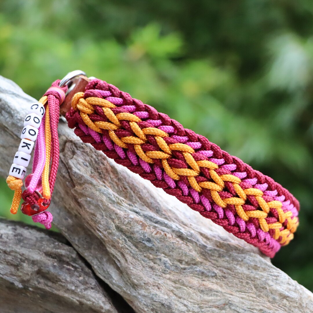Personalized Dog Collar With Name Tag, Handmade From Gen. Paracord ...
