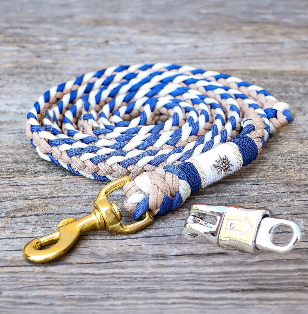 Custom Horse Tack W. Name Tag, Personalized Lead Rope for Pets, Hand ...