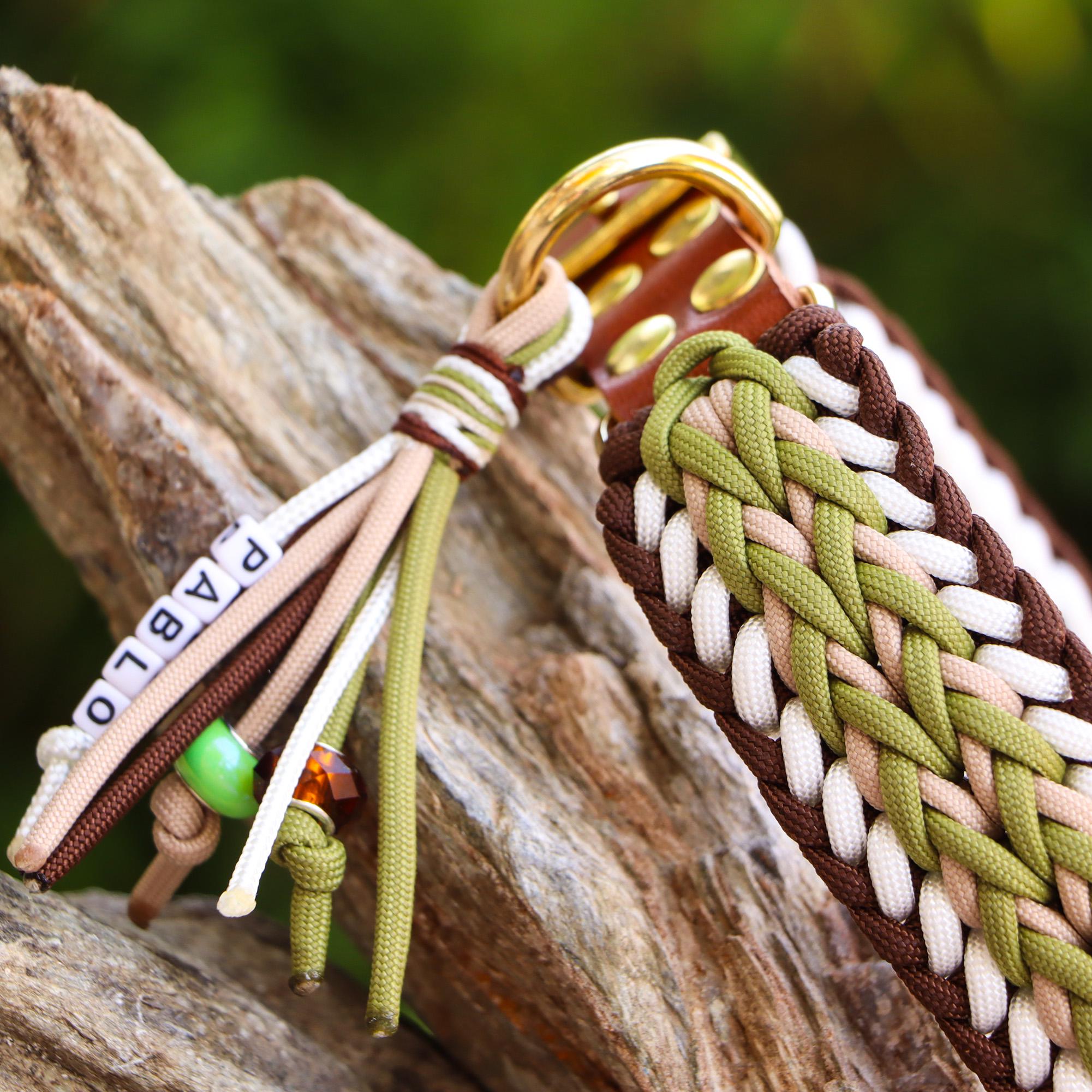 Personalized Dog Collar With Name Tag, Handmade From Gen. Paracord ...