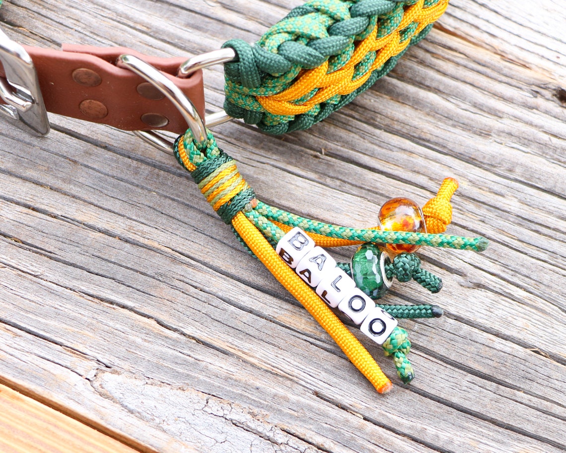 Dog Collar and Leash Set Name Tag Handmade From Gen. - Etsy