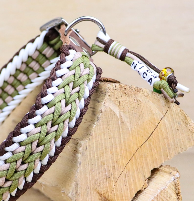 Personalized Dog Collar With Name Tag Handmade From Gen. - Etsy