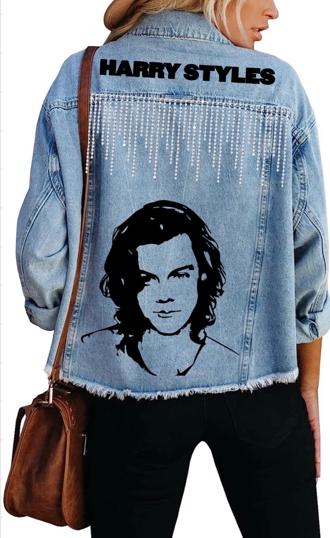 Custom Harry Styles Denim Jacket - Etsy