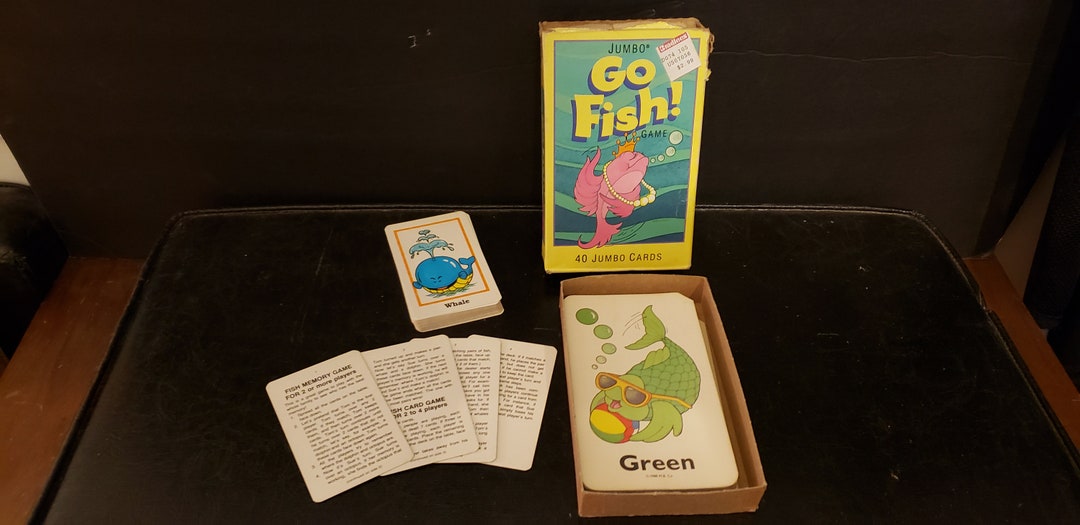 Milton Bradley Jumbo Go Fish Card Game and Fish Memory Card - Etsy