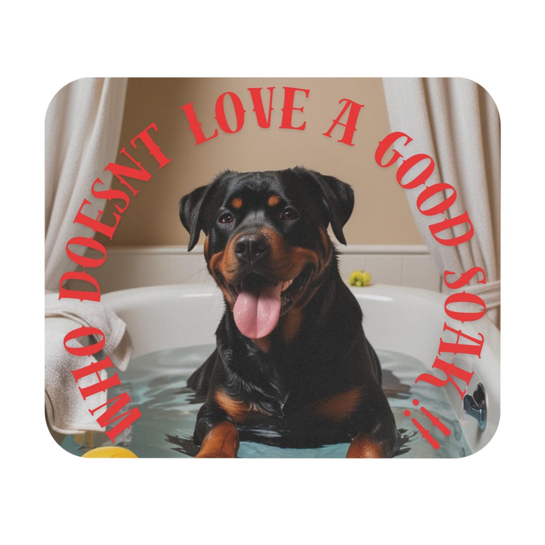 Rottweiler Mouse Pad: Colorful Desk Accessory for Pet Lovers - Etsy