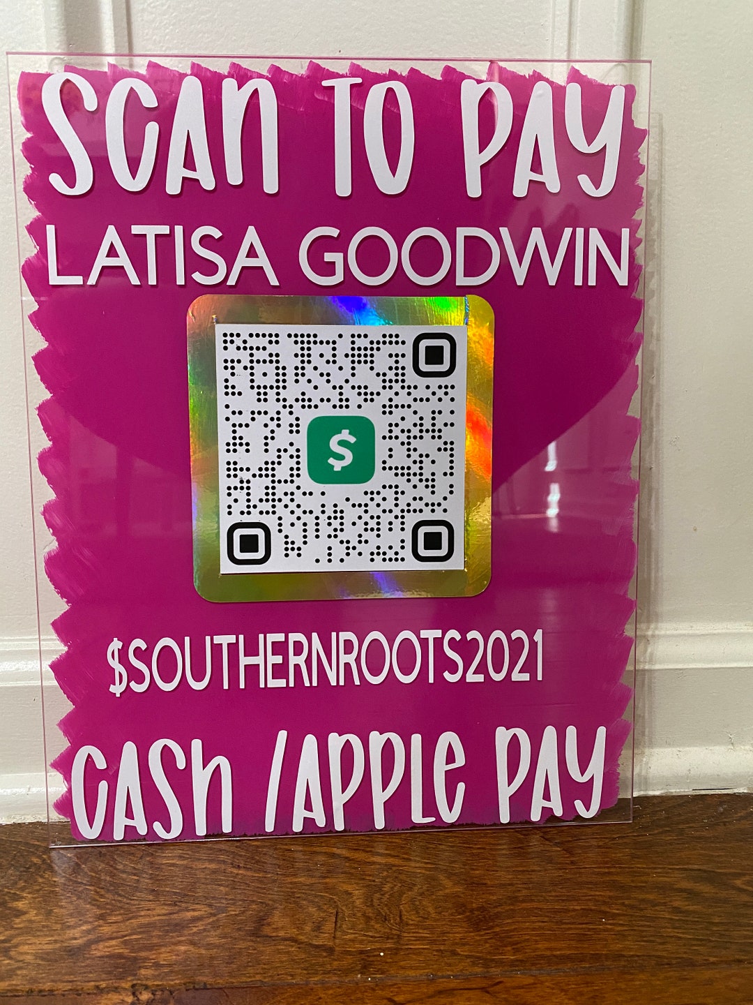 Acrylic Scan to Pay Sign - Etsy