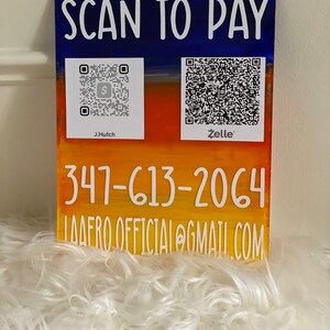 Acrylic Scan to Pay Sign - Etsy