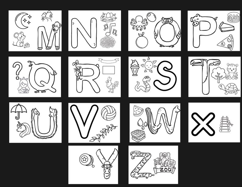 26 Page Alphabet Coloring Sheet Pdf,preschool Coloring Sheet.children’s ...