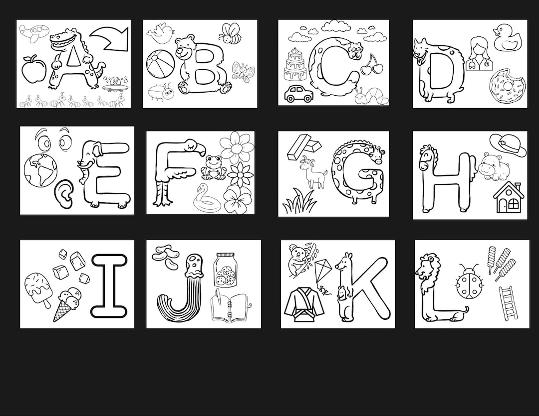 26 Page Alphabet Coloring Sheet Pdf,preschool Coloring Sheet.children’s ...