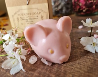 Cherry Blossom Mouse - Etsy