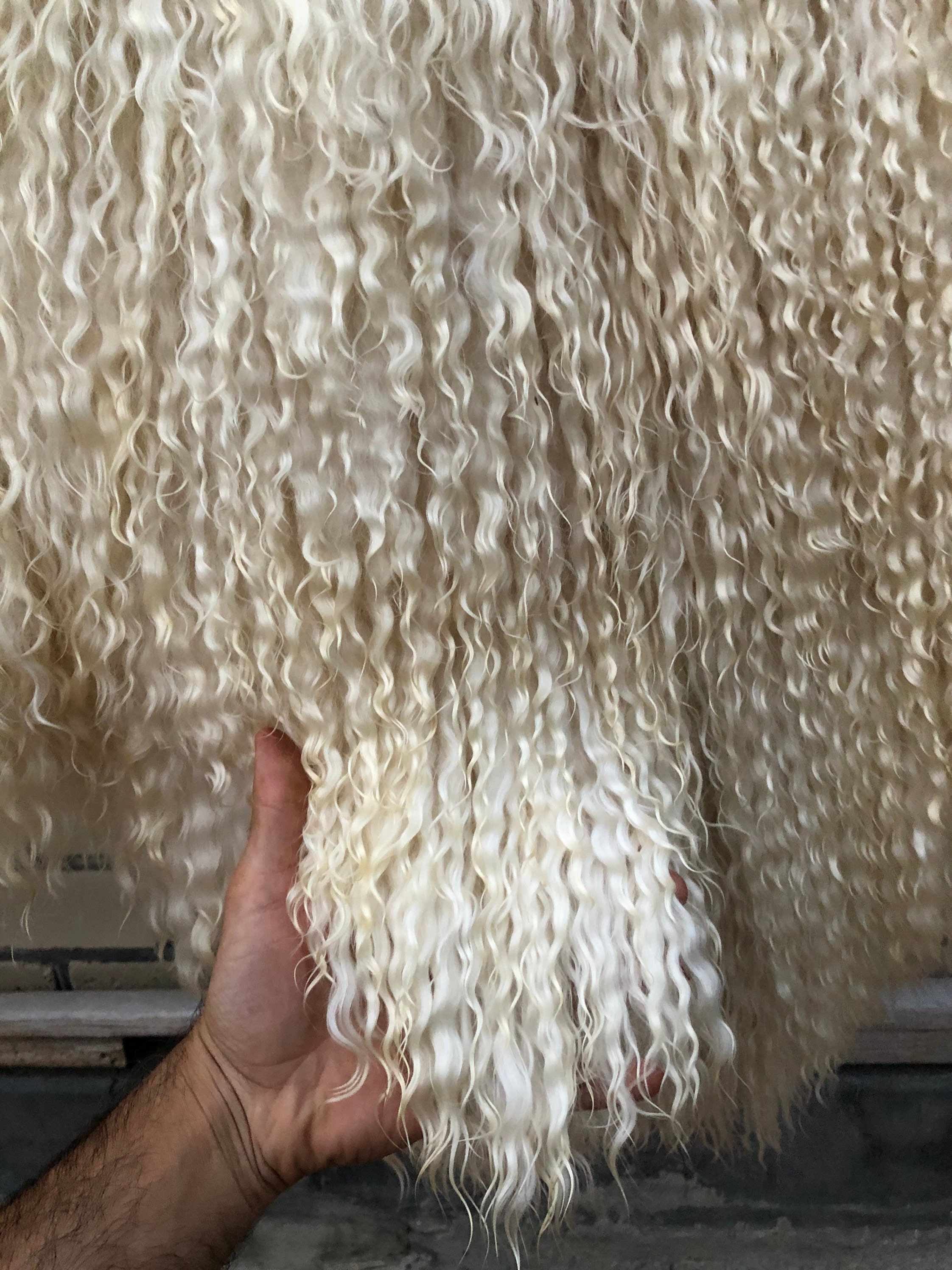 Mohair pelt angora goats for doll hair. Hair for dolls. Curly | Etsy