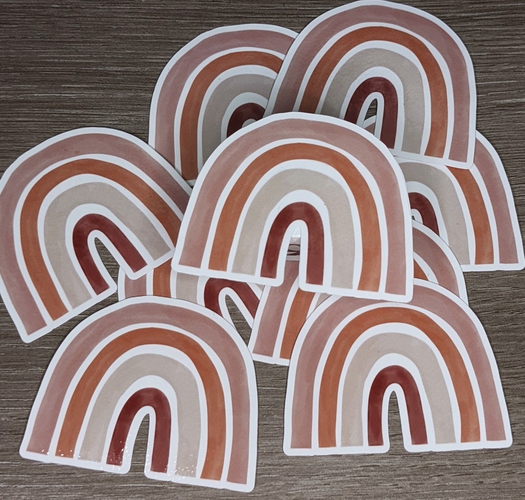 Rainbow Weatherproof Vinyl Sticker, Rainbow Lover Sticker, Boho Sticker ...