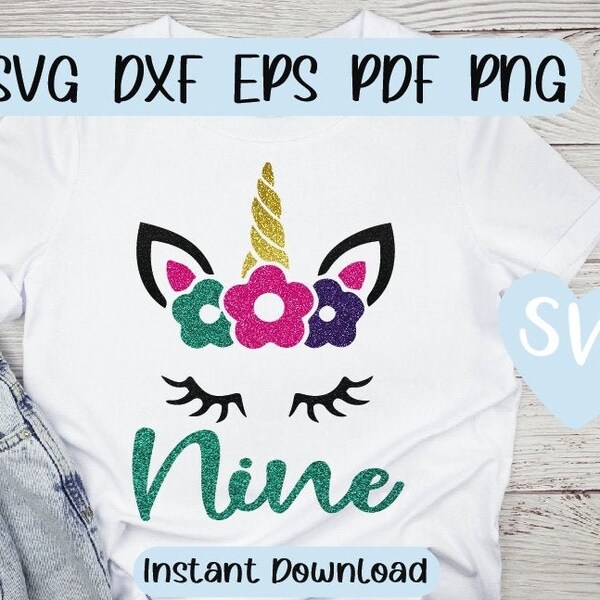 Nine Birthday Svg - Etsy