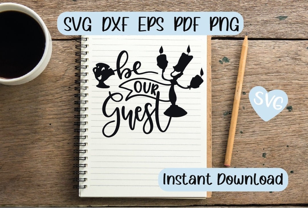 Be Our Guest File SVG Esp Pdf INSTANT DOWNLOAD - Etsy Canada