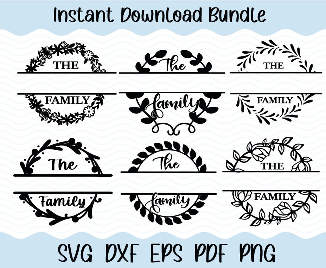 Personalized Family Monogram Bundle Personalised the Family SVG Instant ...