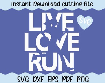 Love Running Svg - Etsy