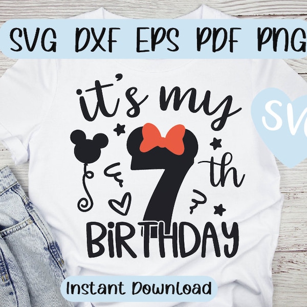 Minnie Mouse 7th Birthday - Etsy