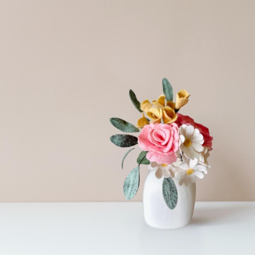 Unique Handmade Gift Idea, Felt Flower Bouquet, Felt Bouquet,felt ...