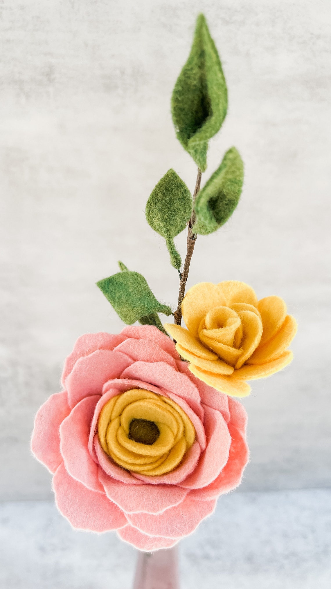 BEAUTIFUL BLOOM, Felt Bouquet, Felt Flowers, Flower Bouquet, Felt ...