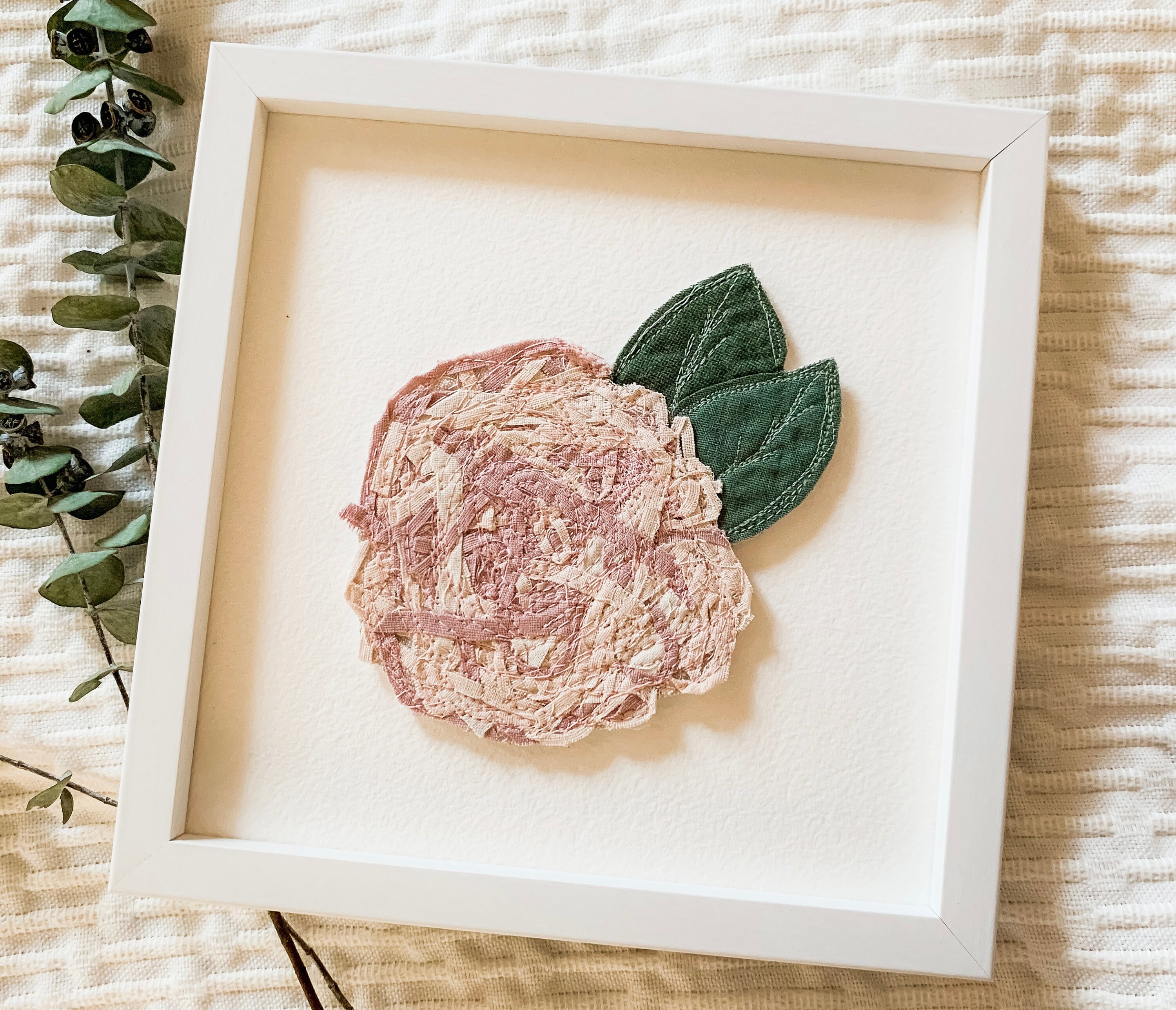 Floral Textile Art, Abstract Fabric Art, Textile Art, Garden Art ...